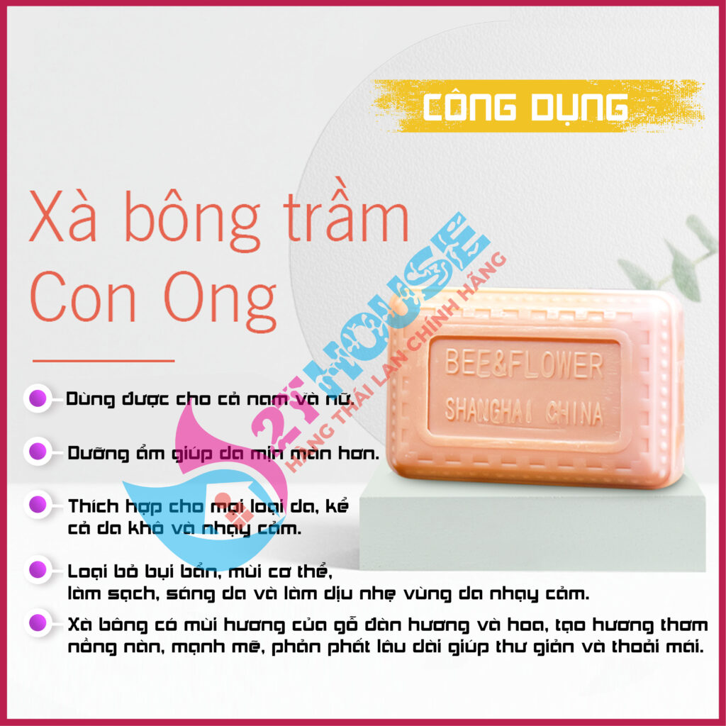 Xà phòng tắm trầm con ong Bee Flower Soap Thái Lan - Hàng Thái Lan Xách ...
